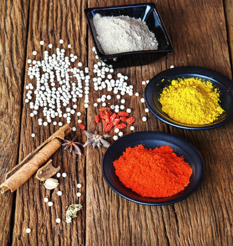 Powder spices stock photo. Image of leaves, food, aromatic - 38505042