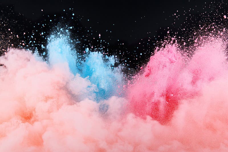 Powder Splatter Background Colour Abstract Painting Explosive Smoke ...