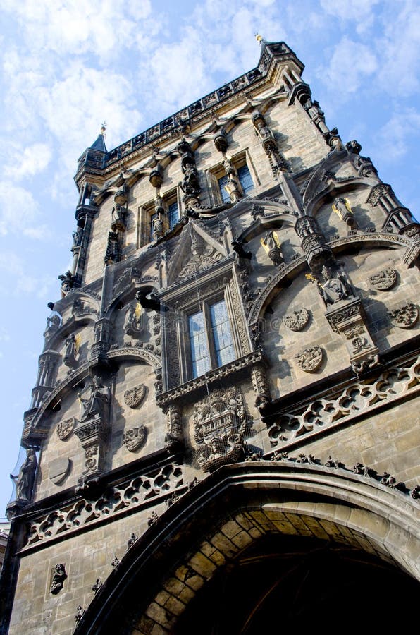 The Powder Tower or Powder Gate in Prague Stock Image - Image of ...