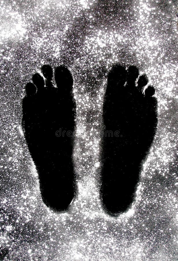 Powdered Feet stock image. Image of silhouette, feet, frame - 1816207