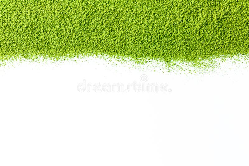 Powdered Green Matcha Tea on White Background Stock Photo - Image of ...