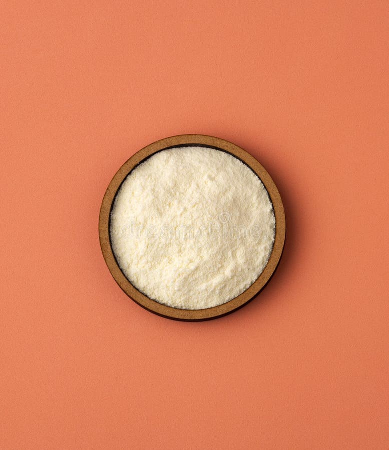 Powdered Milk with Nutrients in the Bowl Stock Photo - Image of powder ...