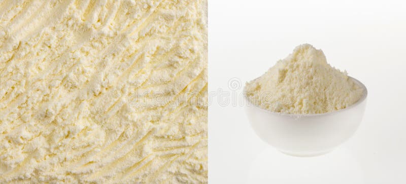 Powdered Milk with Nutrients in the Bowl Stock Image - Image of ...
