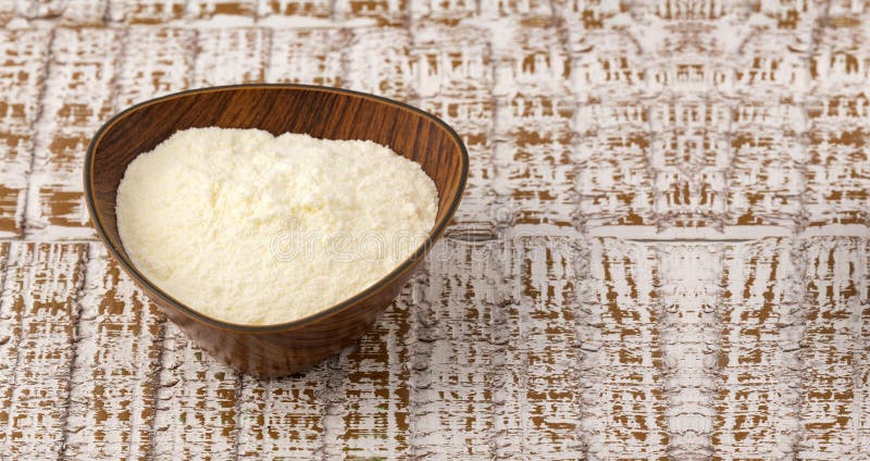 Powdered Milk with Nutrients in the Bowl Stock Image - Image of heart ...