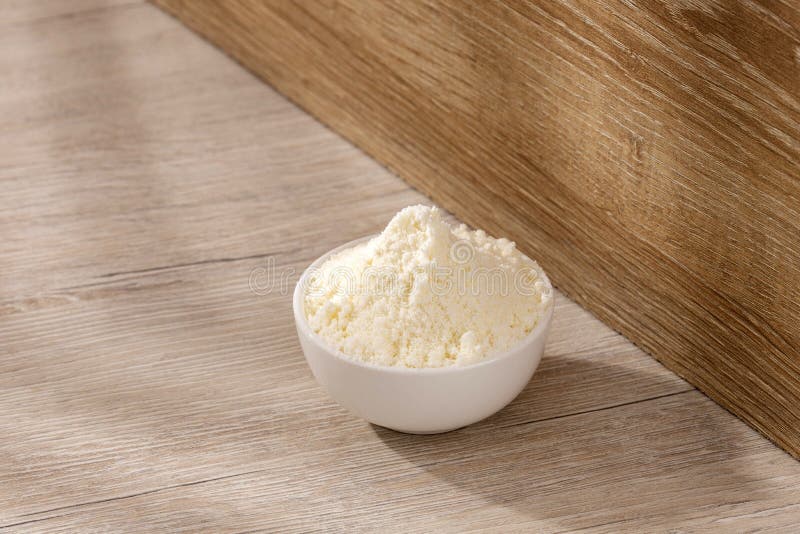 Powdered Milk with Nutrients in the Bowl Stock Photo - Image of heap ...