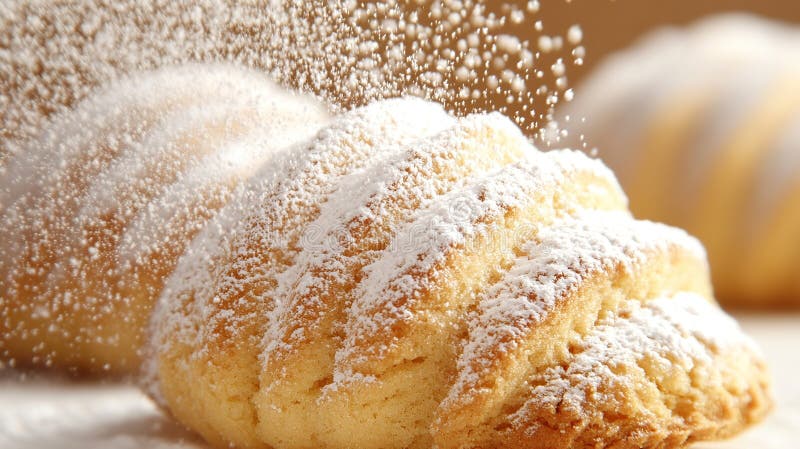Powdered Sugar Dusting Bundt Cake, Kitchen, Bakery Stock Image - Image ...