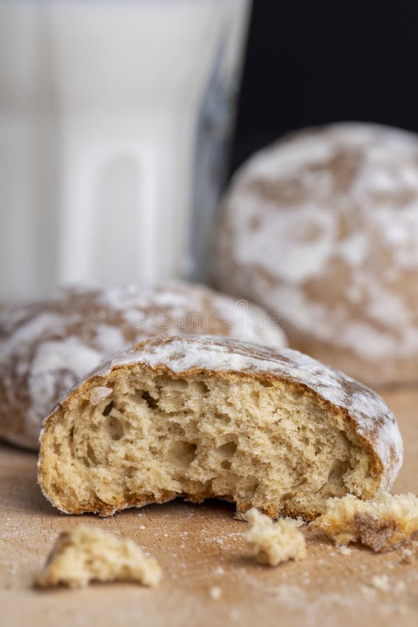 Powdered Sugar Gingerbread on the Table Stock Image - Image of russian ...