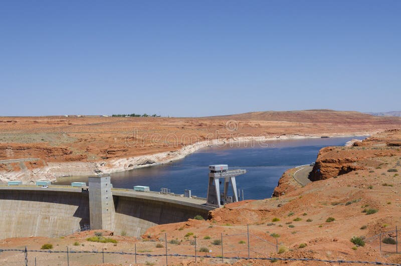 Powell Lake Dam stock image. Image of nature, rocks, tourism - 57218995