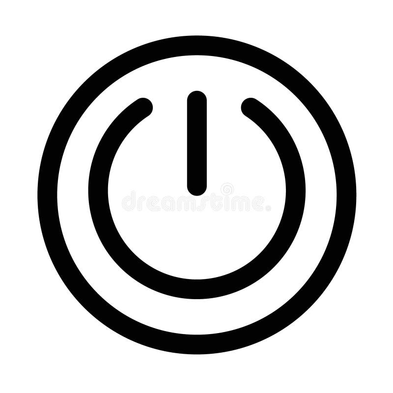 Power Activation Button Icon Design in Filled and Outlined Style Stock ...