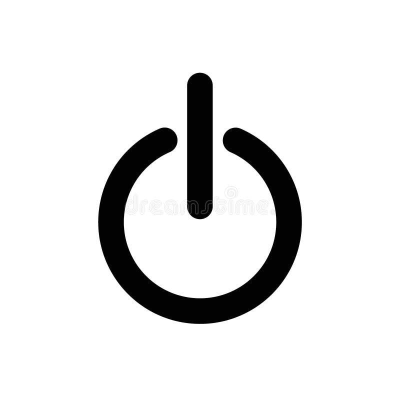 Power Activation Button Icon for Electronic Devices, on Off Controls ...