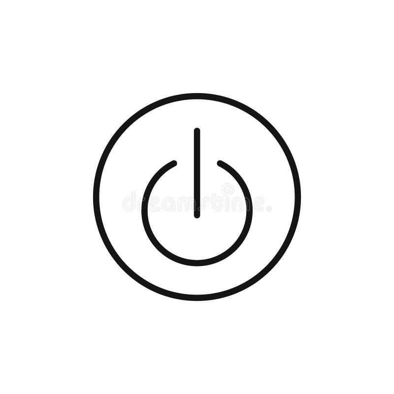 Power Activation Button Logo Sign Vector Outline Stock Illustration ...
