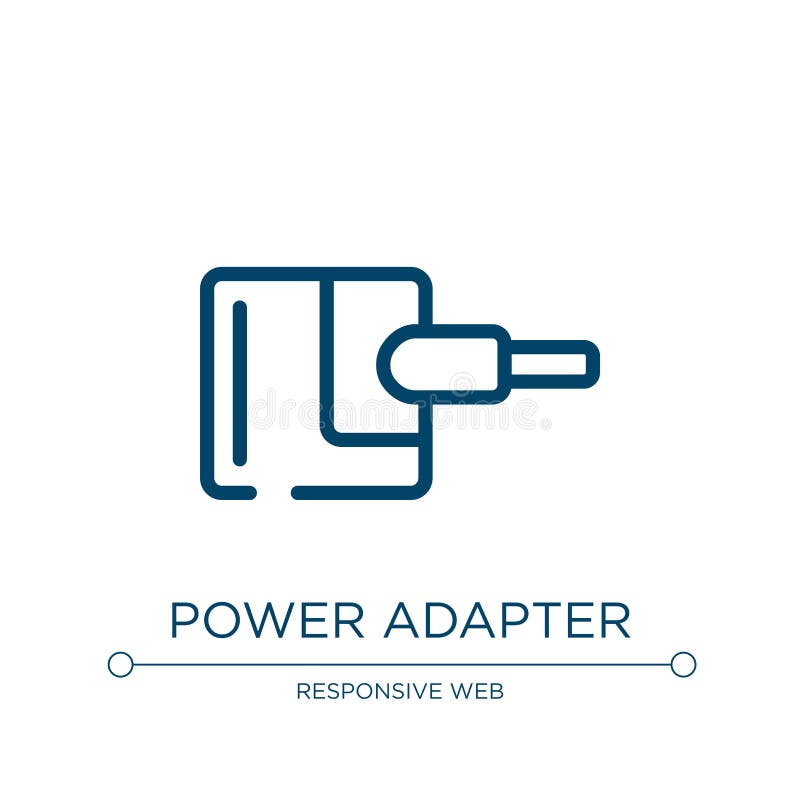 Power Adapter Icon. Linear Vector Illustration from Apple Devices ...