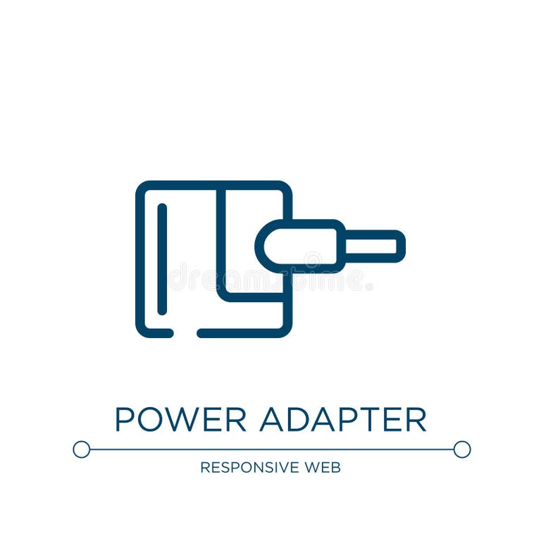 Power Adapter Icon. Linear Vector Illustration from Apple Devices ...