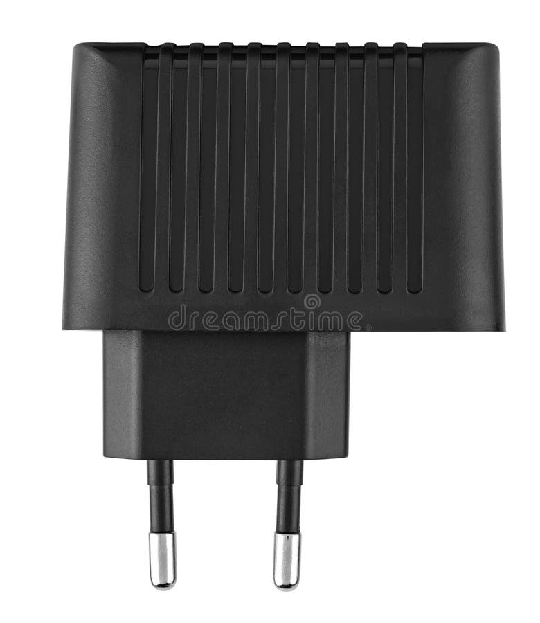Power Adapter, Insulated, White Background Stock Photo - Image of ...