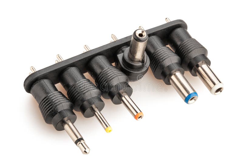 Power Adaptor Plug Set Path Isolated Stock Photo - Image of jack ...