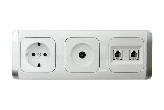 Power, Aerial, and Telephone Socket Stock Photo - Image of interior ...