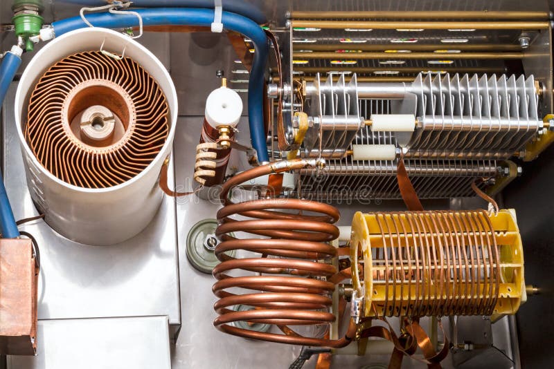 Power Amplifier Output Stage View from the Top Stock Image - Image of ...