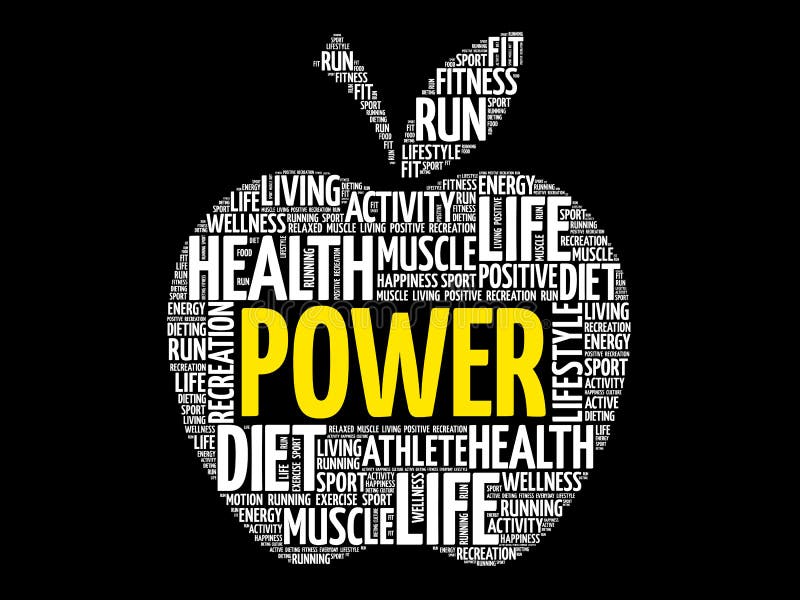 Power apple word cloud stock illustration. Illustration of collage ...