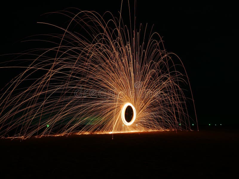 Power ball fire stock photo. Image of holiday, dark - 101037204