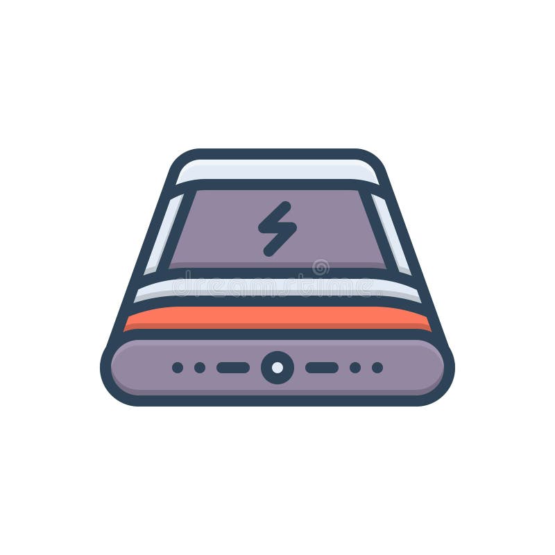 Color Illustration Icon for Power Bank, Power and Gadget Stock ...