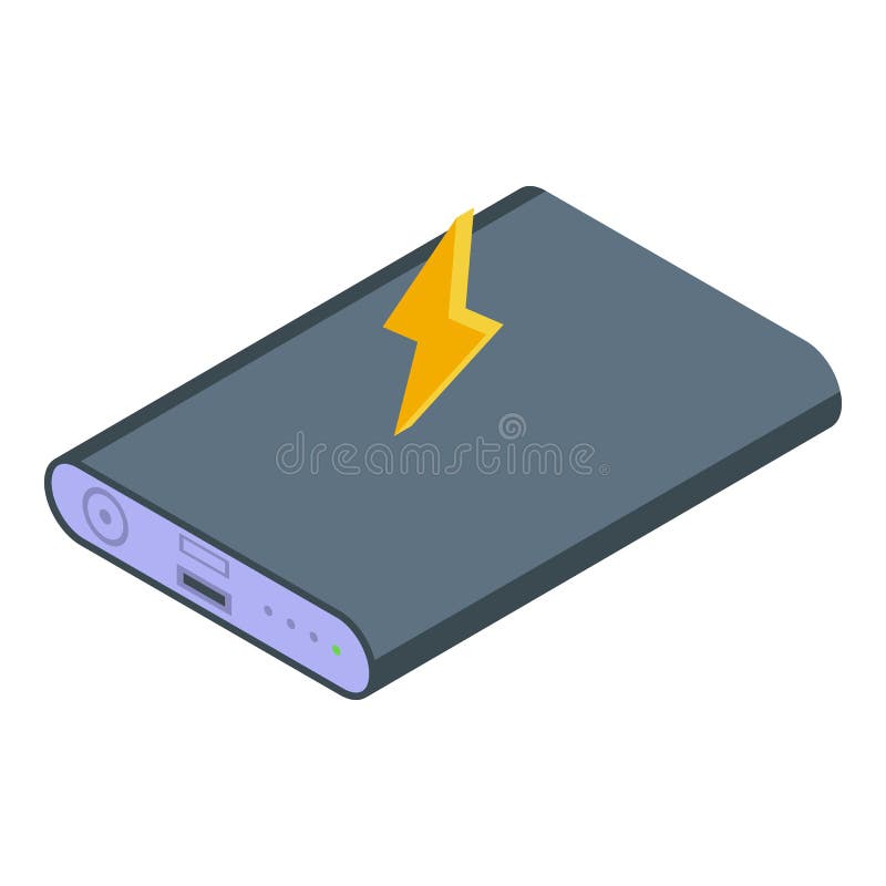 Power Bank Icon Isometric Vector. Phone Battery Stock Illustration ...