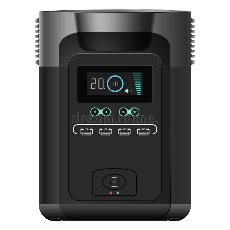 Power Bank Isolated on White, Realistic Vector Stock Vector ...