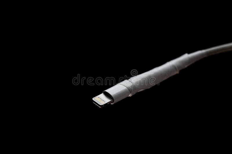 Power Bank with USB on a Black Background Stock Photo - Image of mobile ...