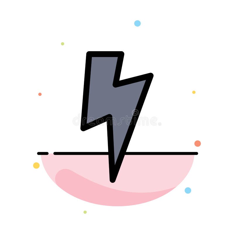 Power, Basic, Ui Abstract Flat Color Icon Template Stock Vector ...