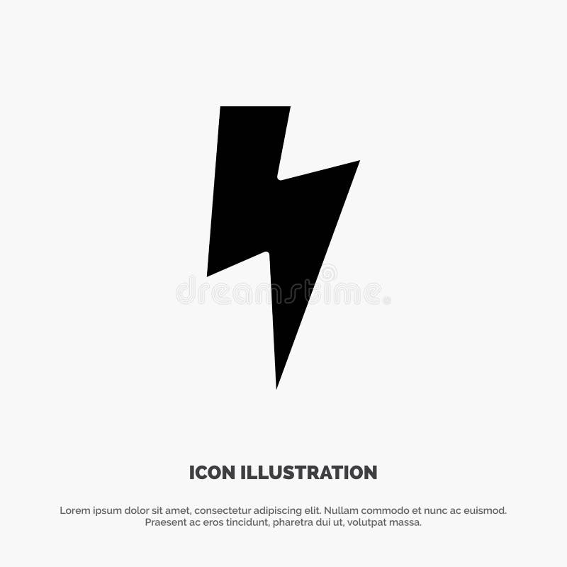 Power, Basic, Ui Solid Glyph Icon Vector Stock Vector - Illustration of ...