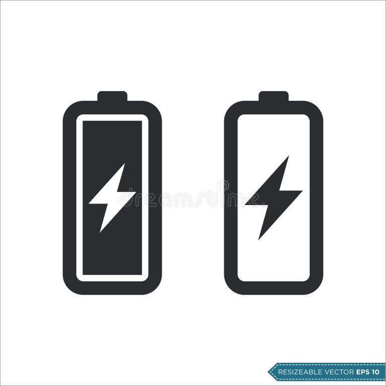 Power Battery Icon Vector Template Stock Vector - Illustration of load ...