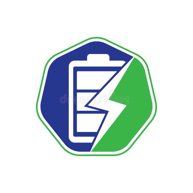 Power Battery Logo Design Template. Stock Vector - Illustration of logo ...