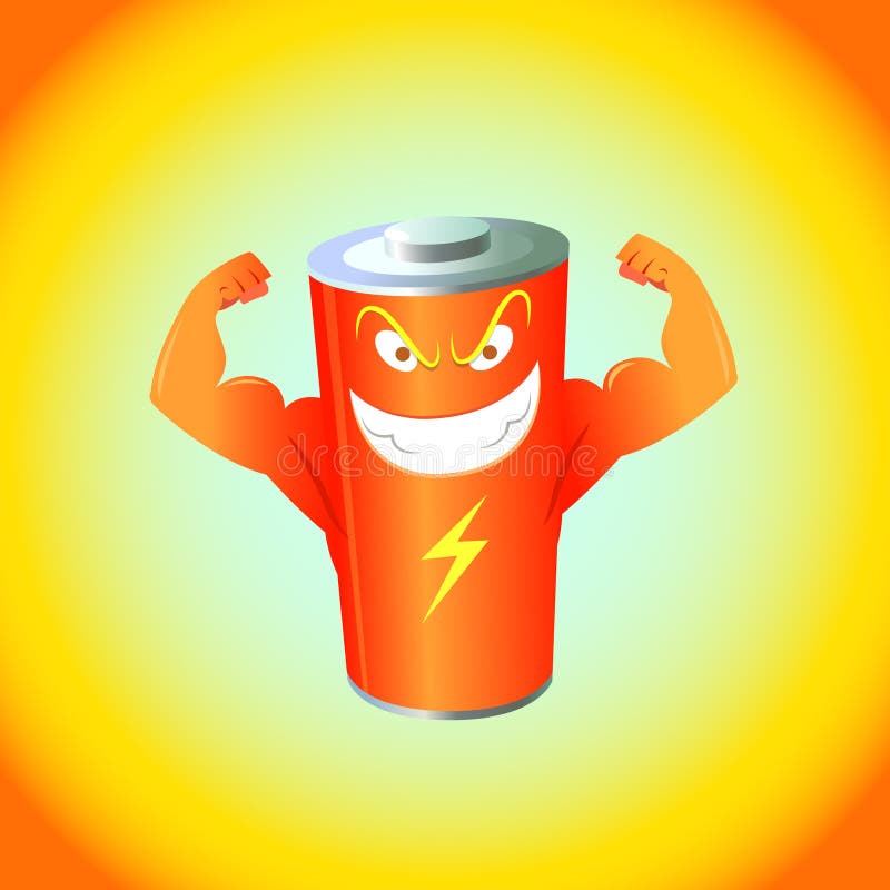 Power of battery, vector stock vector. Illustration of puff - 76525139