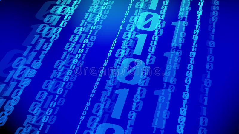 The Power of Binary Data Protecting Cyber Space with Blue Background Binary Animation Stock ...