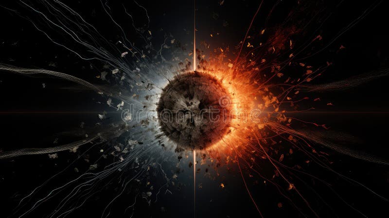 Power Black Atom in the Second Photograph Stock Illustration ...