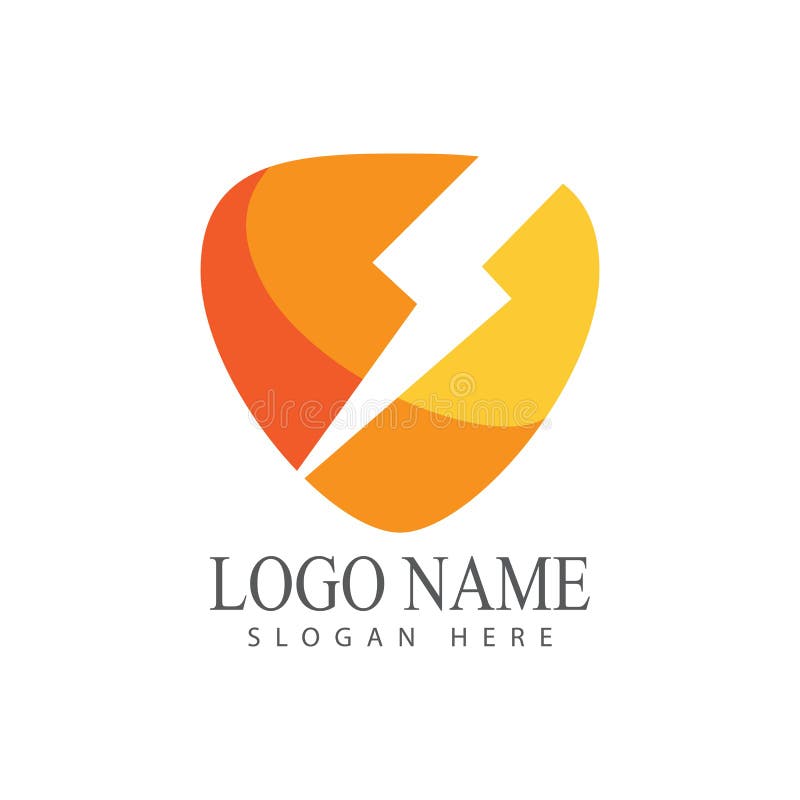 Blitzlogoschablonen-Vektorsymbol Vektor Abbildung - Illustration von ...