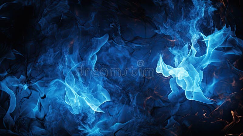 Power Blue Flame Background Stock Illustration - Illustration of ...