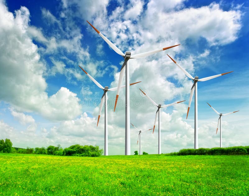 Power on blue sky stock image. Image of park, generator - 26768757