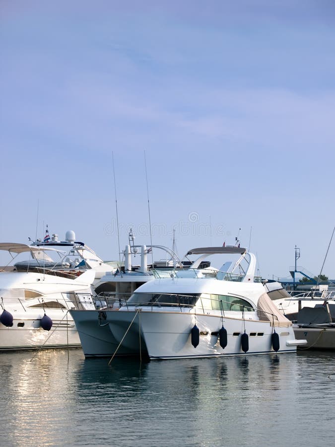 Power boat stock image. Image of blue, leisure, marina - 5628617