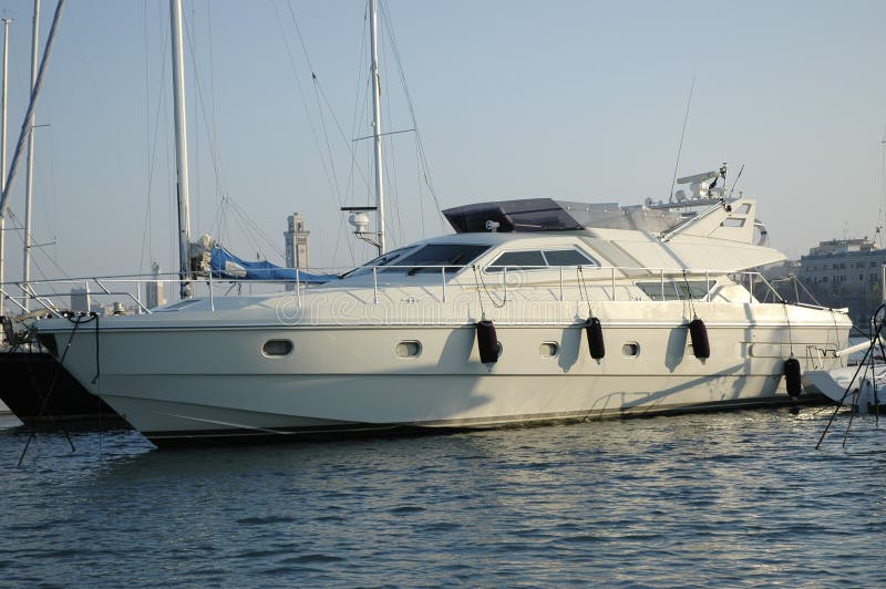 Power boat stock image. Image of pier, seascape, harbor - 5628581