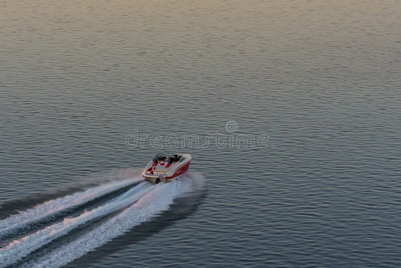 Power Boat Sailing by Full Power Editorial Stock Image - Image of ...