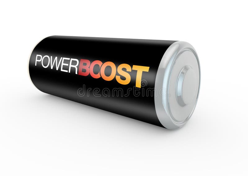 Power boost on a battery stock illustration. Illustration of fully ...