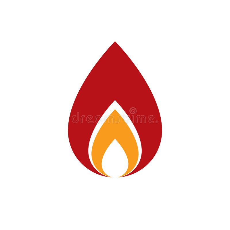 The Power of Burning Flame, Fire Element Abstract Vector Illustration ...