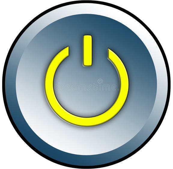 Power button stock vector. Illustration of turn, closeup - 1050224