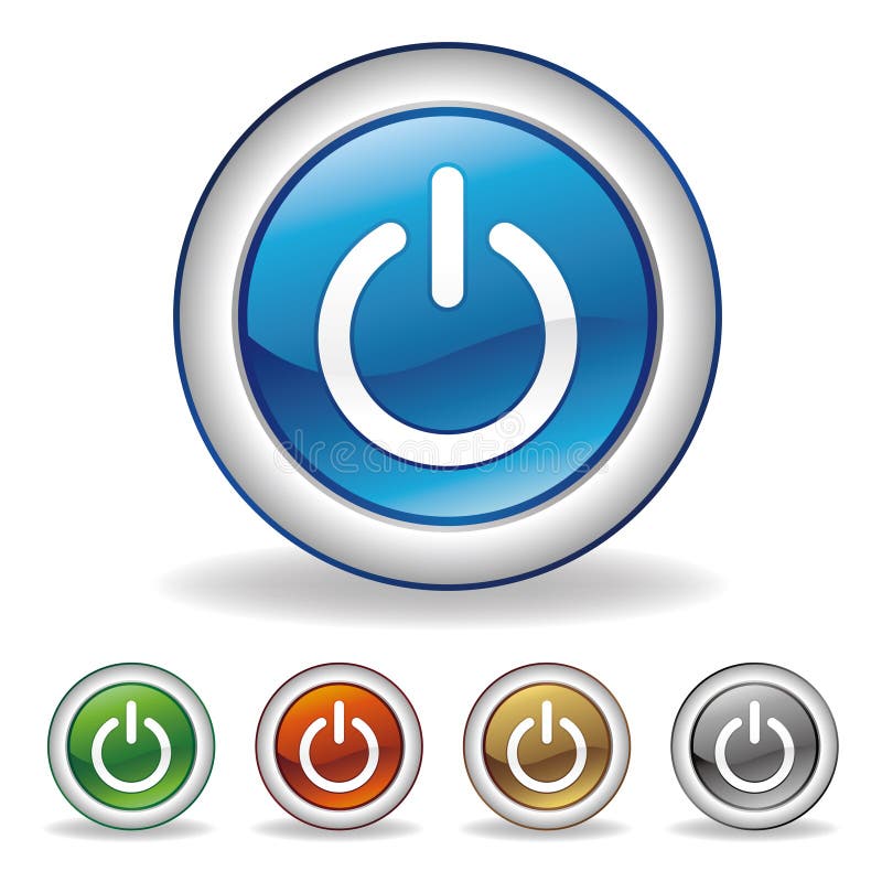 Power Button Icon / EPS stock vector. Illustration of electricity ...