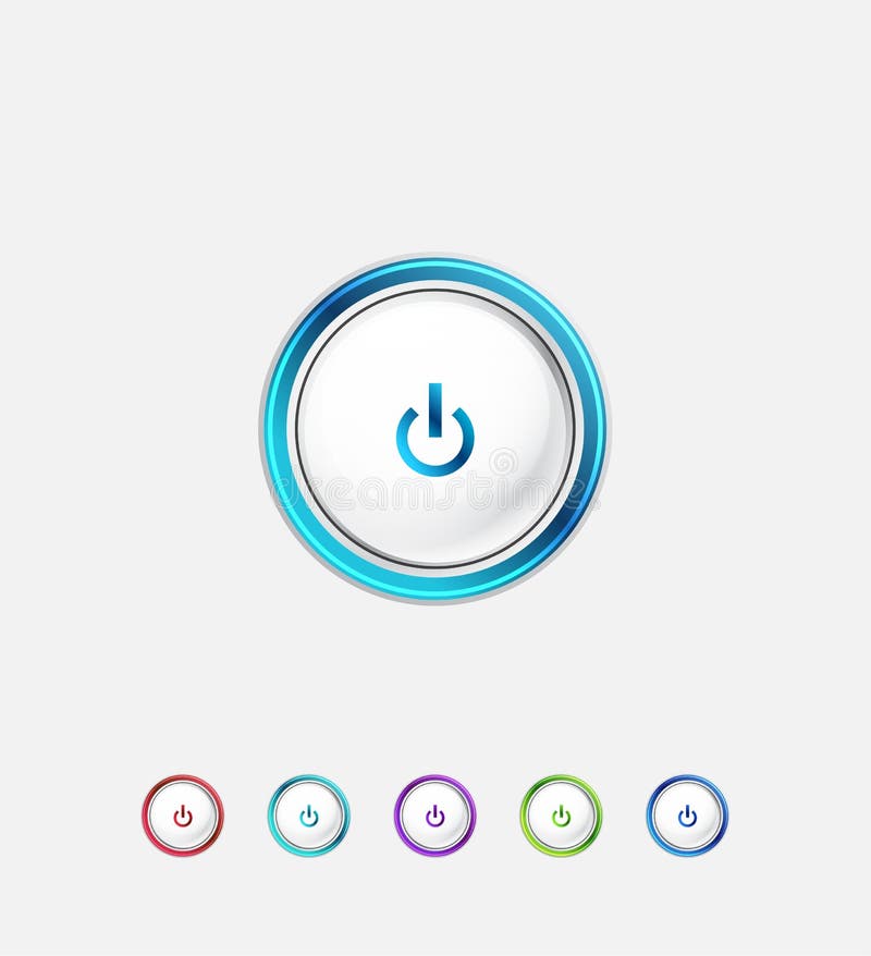 Black Red Power Off Button Stock Illustrations – 892 Black Red Power ...