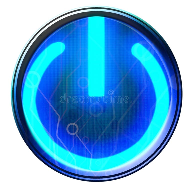 Glowing Blue Power Button Stock Illustrations – 1,453 Glowing Blue ...