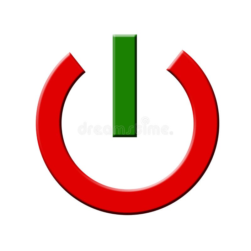 Black, Green, Red, Blue Power Button Icon Set. on, Off Switch Symbol ...