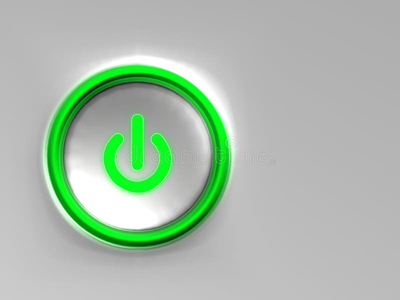 Power Button stock illustration. Illustration of electricity - 967694