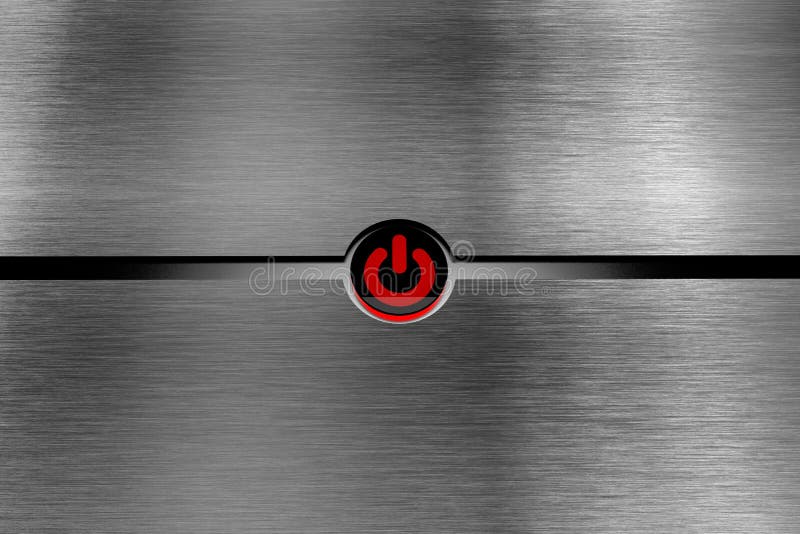 Power Button. Black Button with Backlight Stock Photo - Image of detail ...