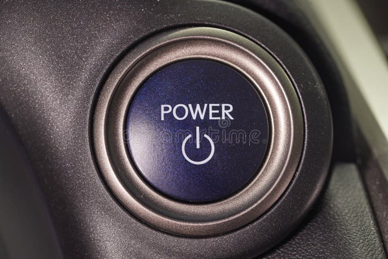 Power button of a car stock photo. Image of technology - 118810408